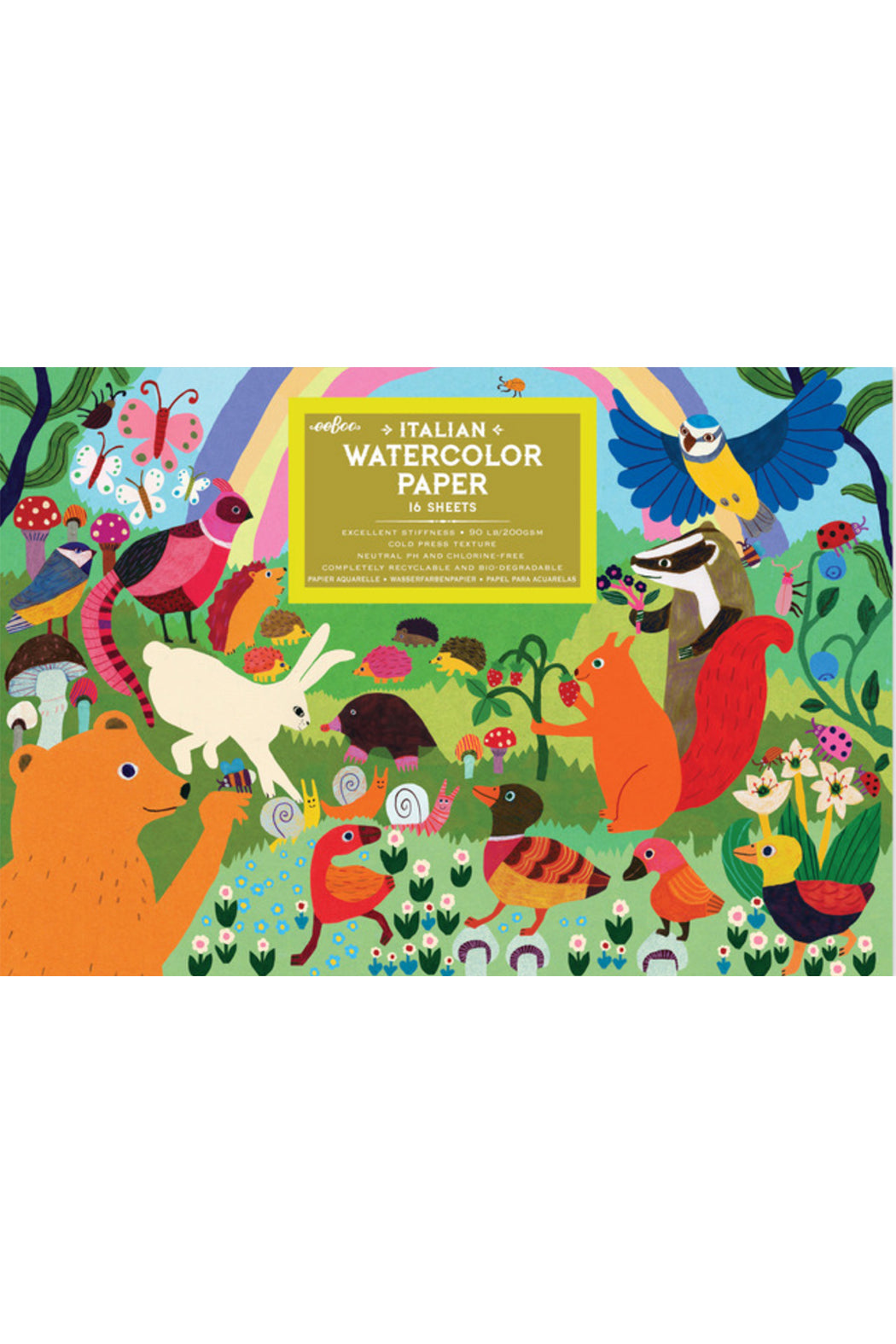 Eeboo Woodland Rainbow Watercolor Pad – Hopscotch Kids
