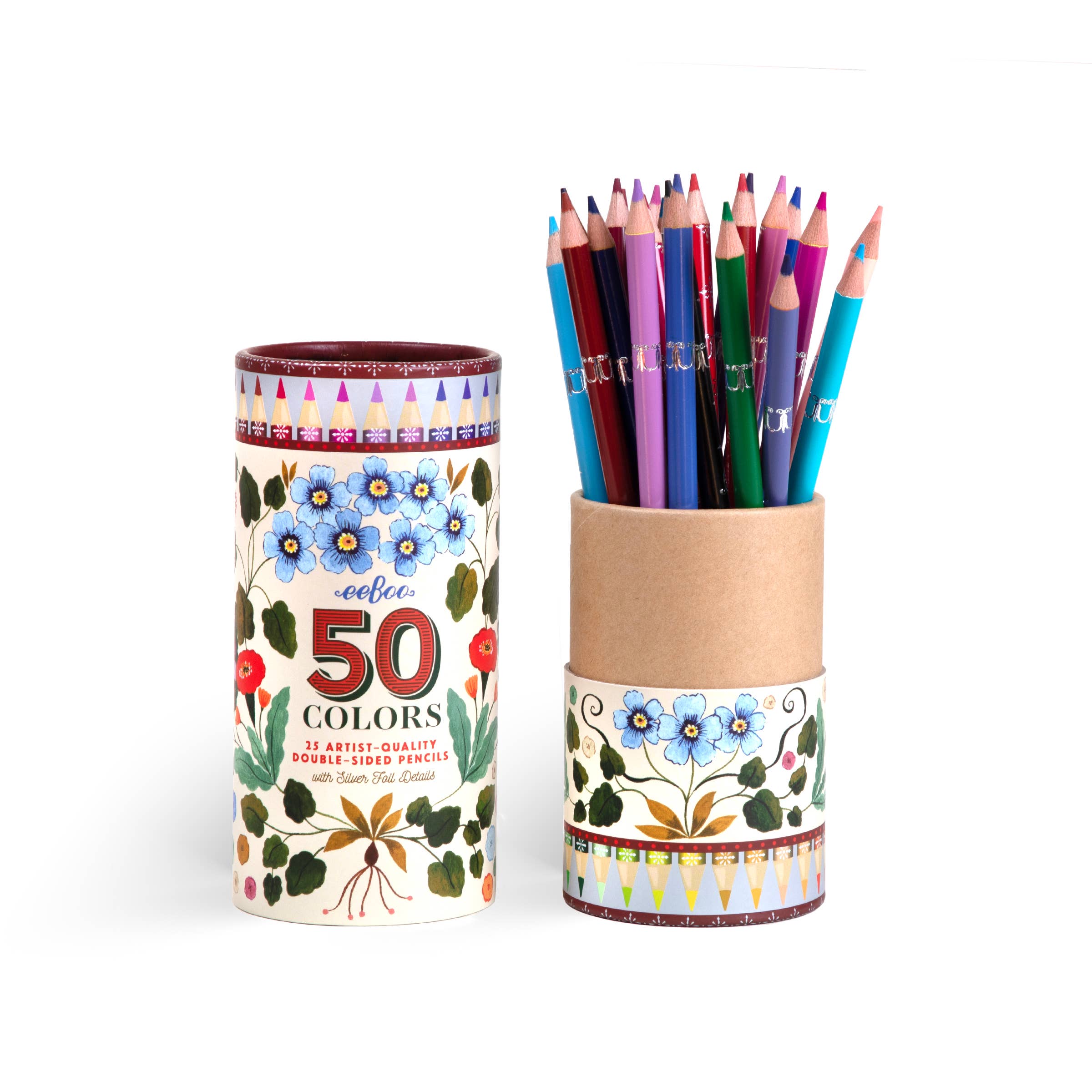eeBoo Flora's 25 Double-Sided Colored Pencils – Hopscotch Kids OR