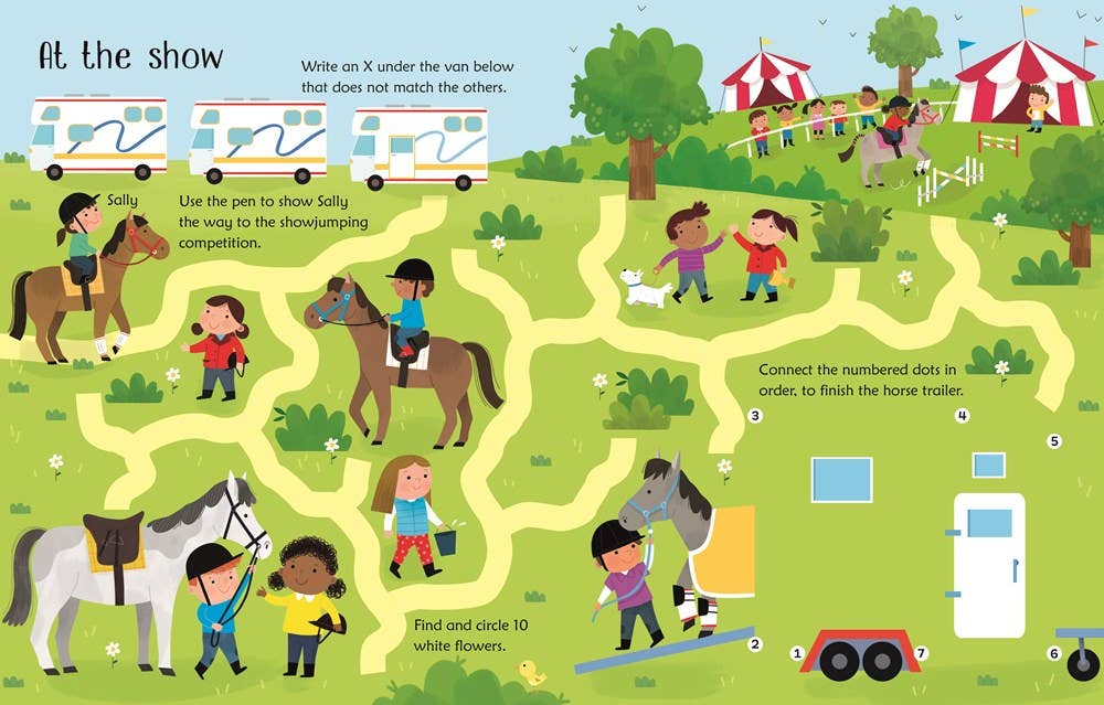 Wipe-Clean Horse and Pony Activities : Usborne – Hopscotch Kids