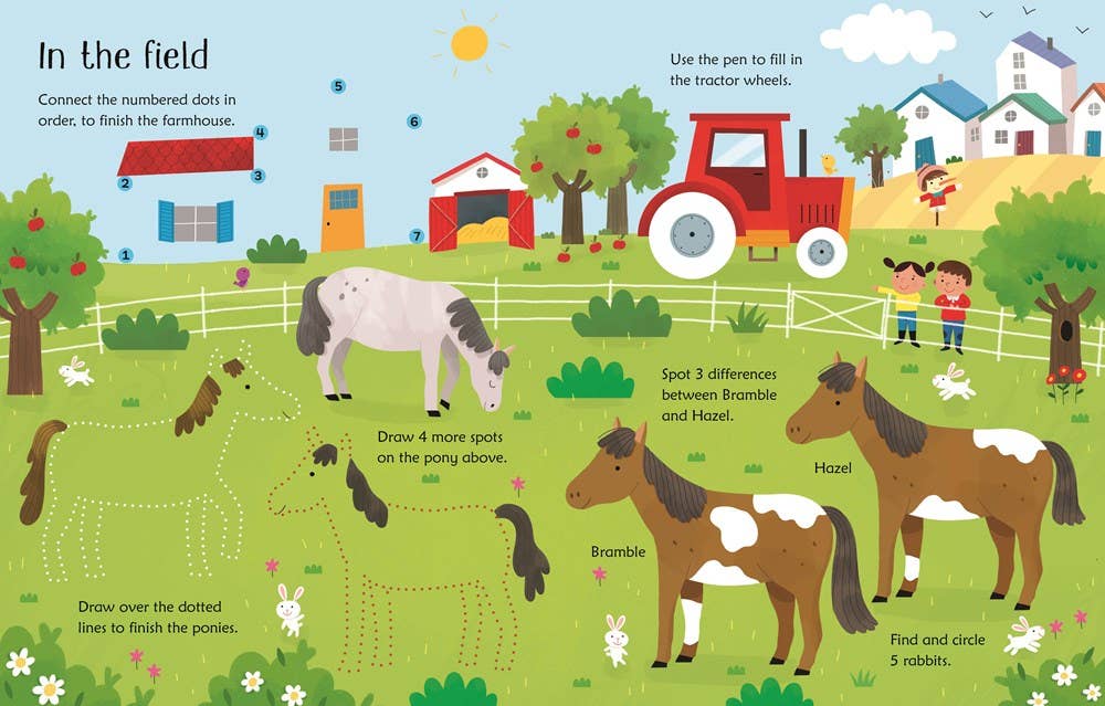 Wipe-Clean Horse and Pony Activities : Usborne – Hopscotch Kids