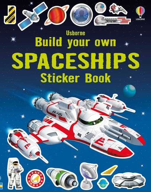 Build Your Own Spaceships Sticker Book : Usborne – Hopscotch Kids