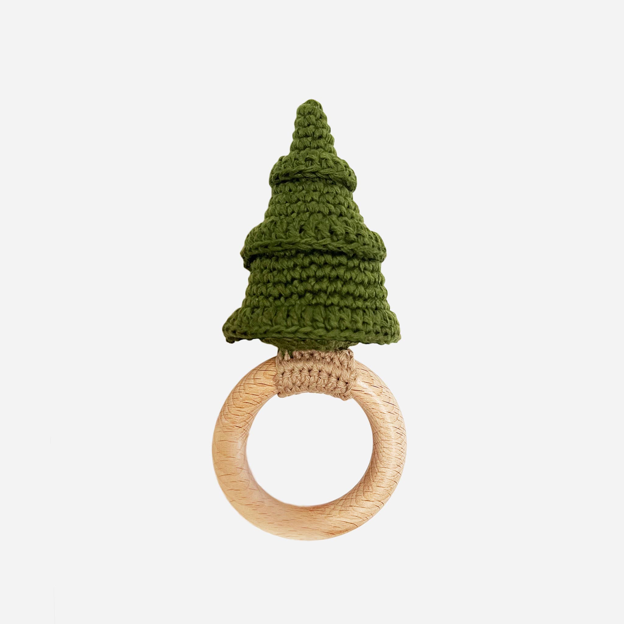 Teether Tree Cotton Crochet Rattle Fall Christmas Forest – Hopscotch ...