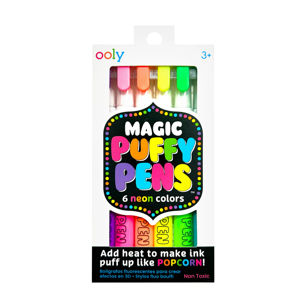 Ooly Magic Puffy Neon Pens - Set of 6 – Hopscotch Kids
