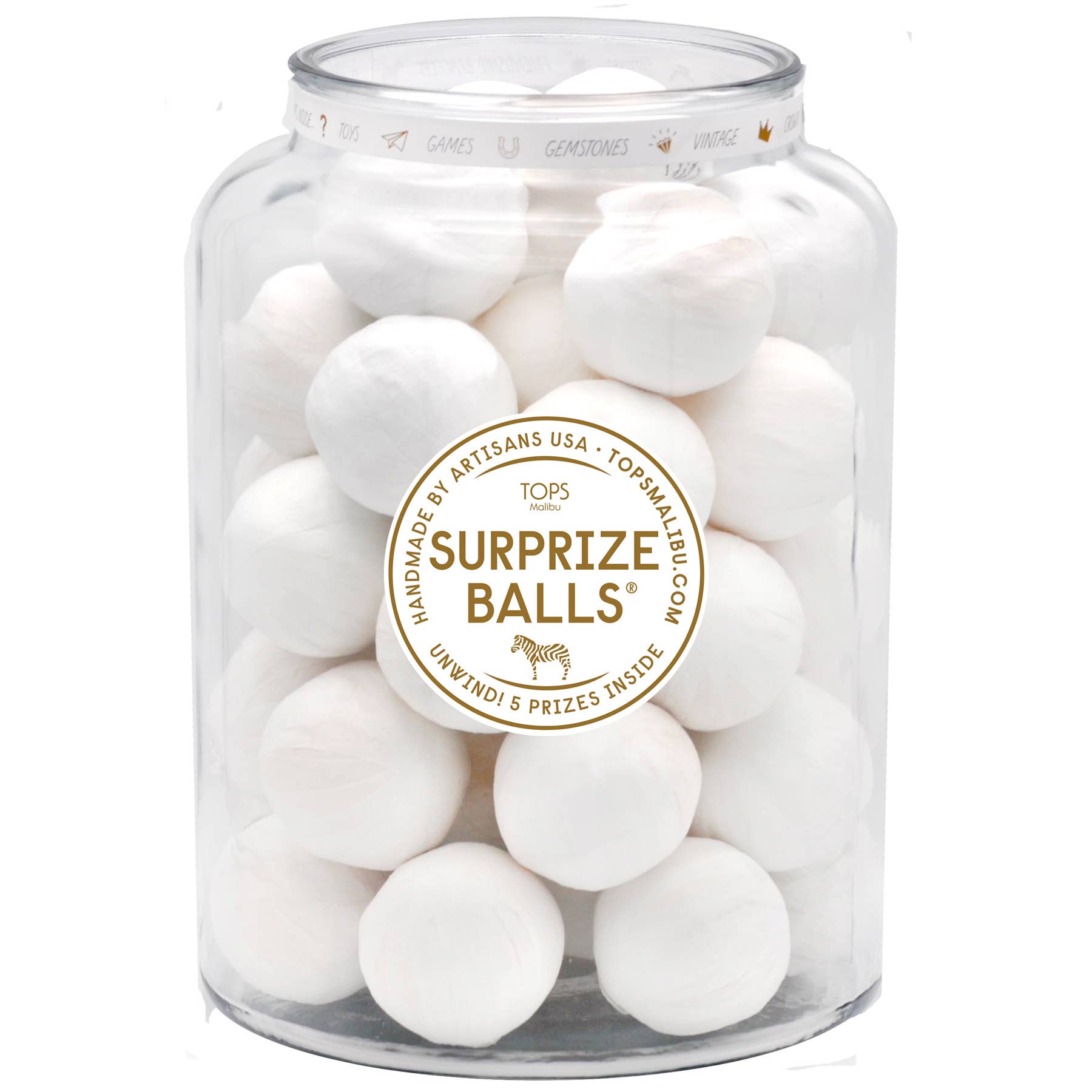 TOPS Malibu Mini Surprise Balls - White Snowballs – Hopscotch Kids OR