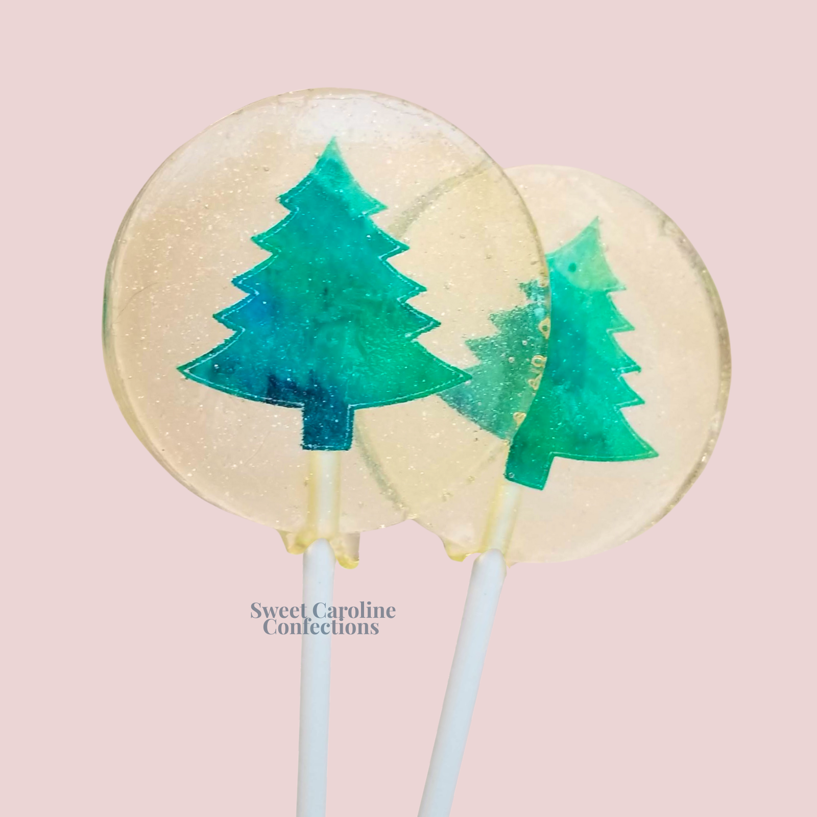 Sweet Caroline Christmas Tree Lollipops - Green Apple Flavor ...