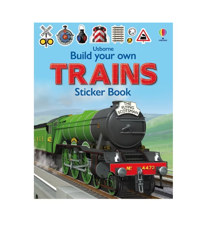 Usborne Build Your Own Trains Sticker Book – Hopscotch Kids OR
