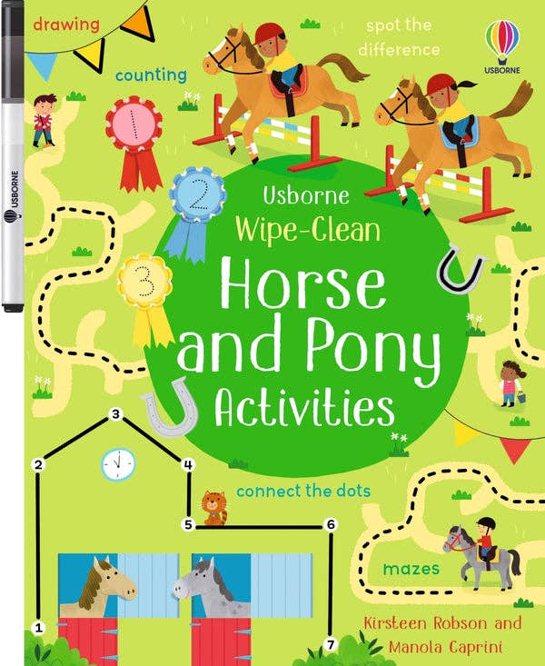 Wipe-Clean Horse and Pony Activities : Usborne – Hopscotch Kids