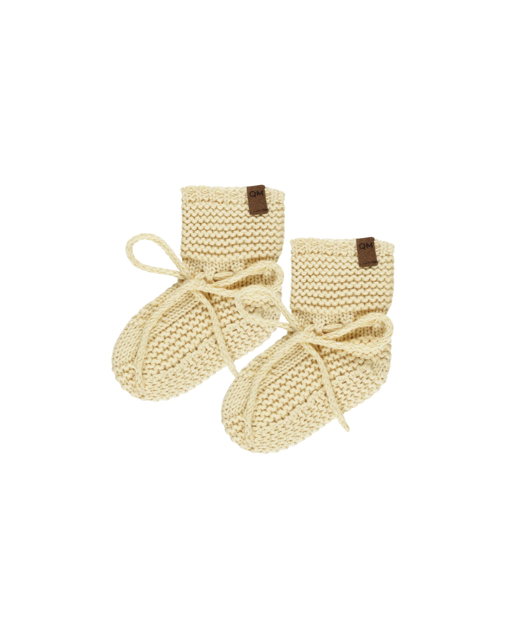 Quincy Mae Knit Booties - Yellow – Hopscotch Kids